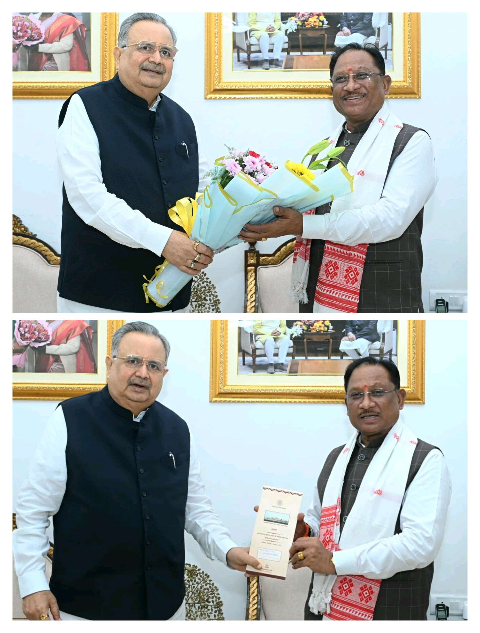 *मुख्यमंत्री श्री विष्णु देव साय को विधानसभा अध्यक्ष डॉ. रमन सिंह ने ...